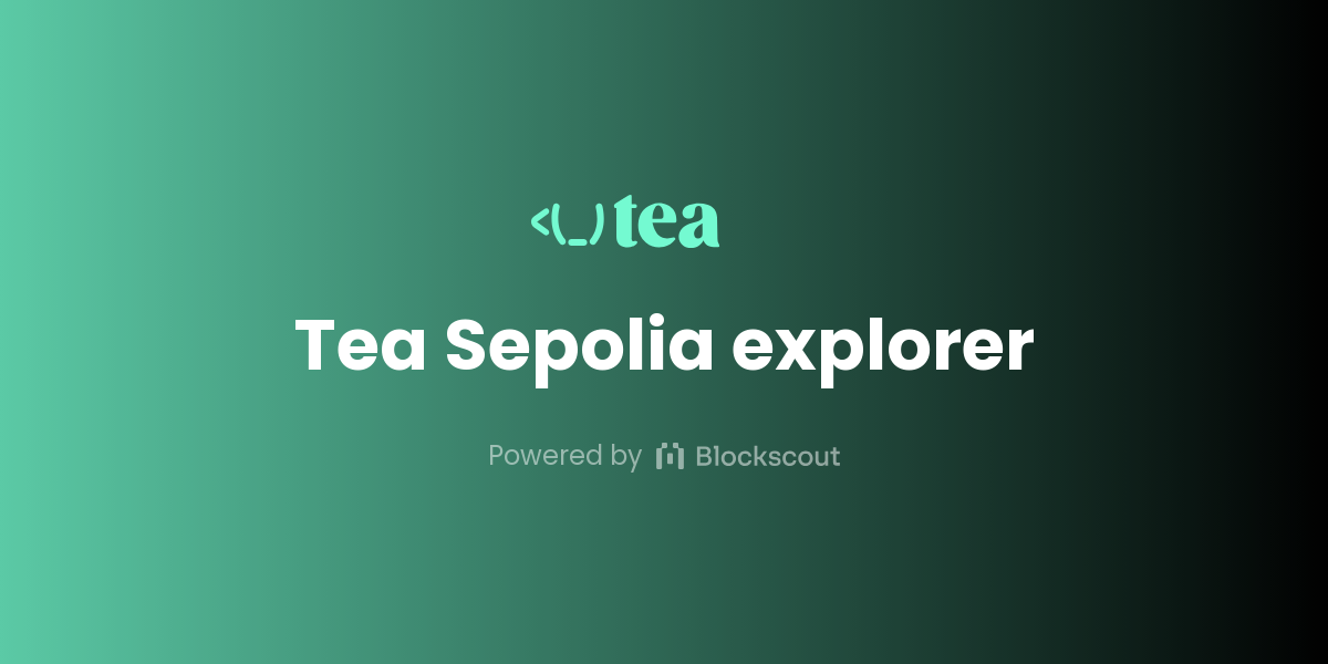 Tea Sepolia advanced filter | Blockscout
